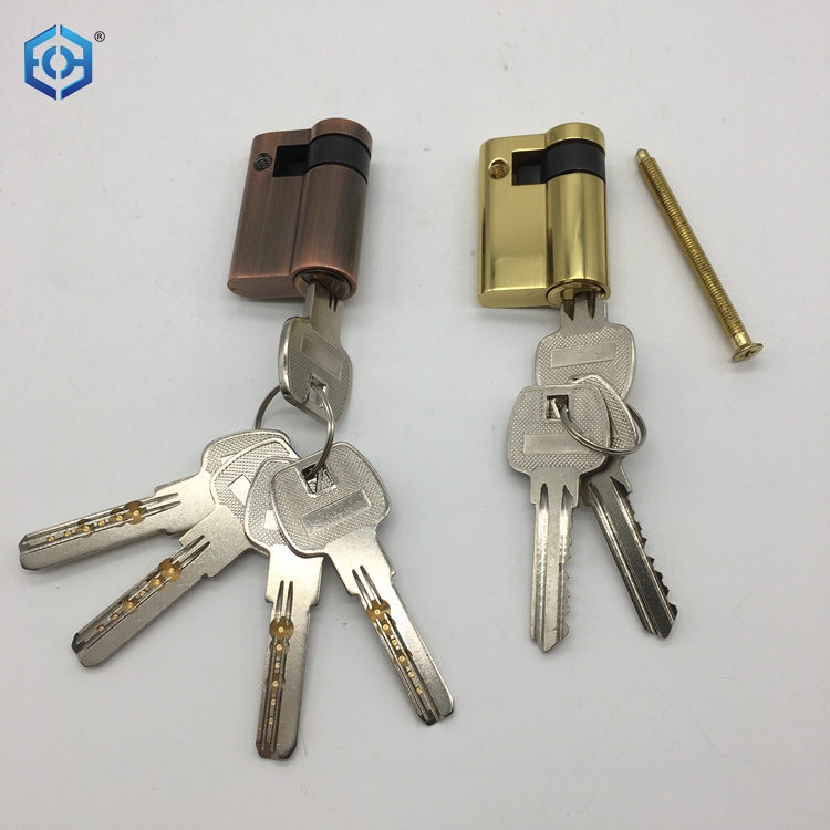 45mm Golden Or AC Brass Euro Profile Single Side Door Lock Cylinder ...