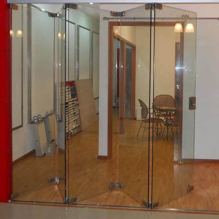 stainless steel hardware sliding folding glass partition - Buy sliding ...