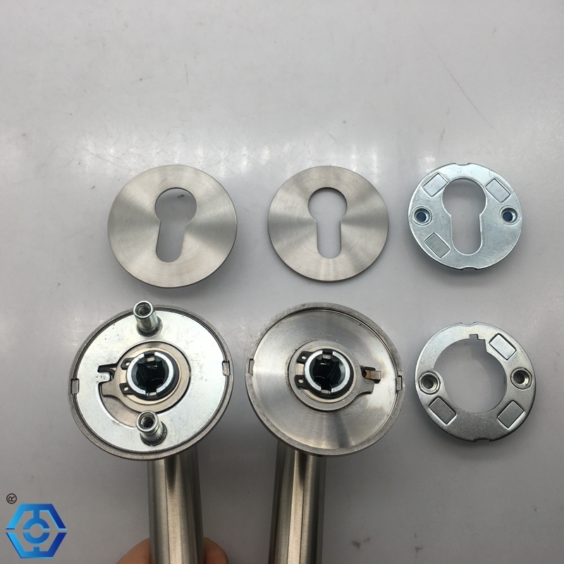 Stainless Steel Modern Door Handle On Magnetic Round Rose - Buy garage ...