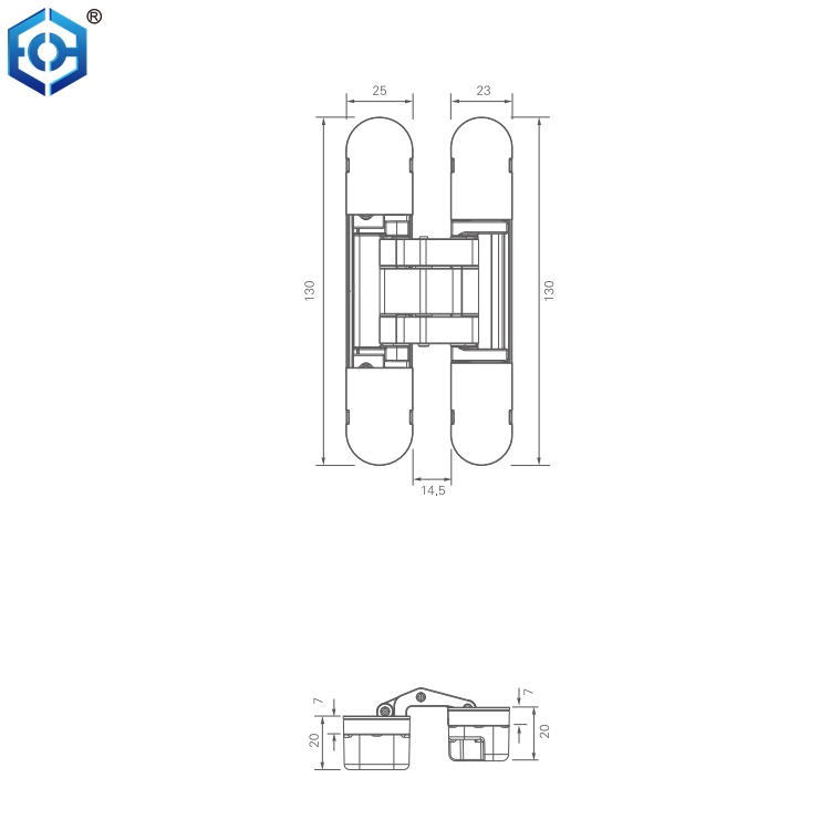 3D Adjustable Heavy Duty Hidden Invisible Door Concealed Hinge - Buy ...