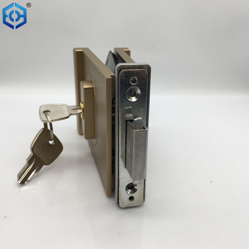 Golden Aluminum Slim Frame Sliding Glass Door Handle Lock - Buy patio ...