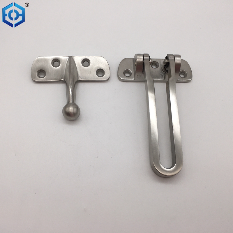 Stainless Steel Security Door Guard Gate Latches Swing Bar Door Lock ...