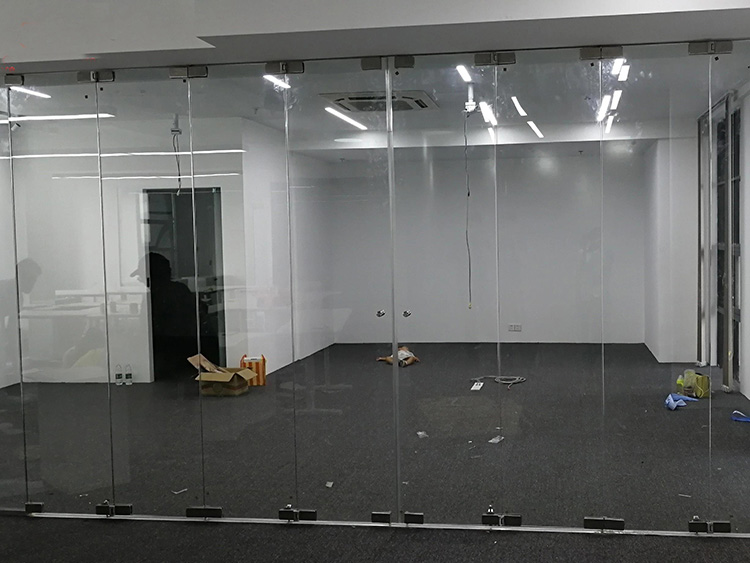 stainless steel hardware sliding folding glass partition - Buy sliding ...