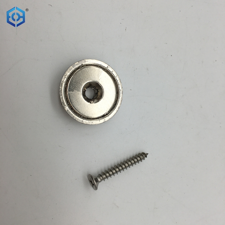 SN Stainless Steel Round Floor Mounted Concealed Magnetic Door Catch ...