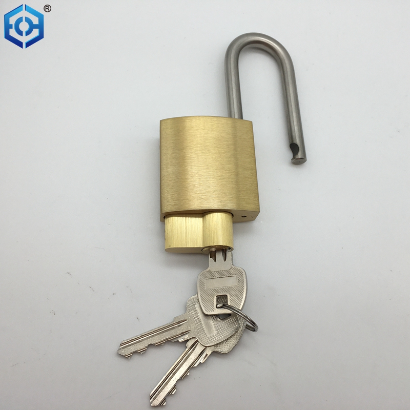 Solid Brass Interchangeable Core Padlock with Key with Wide Lock Body ...