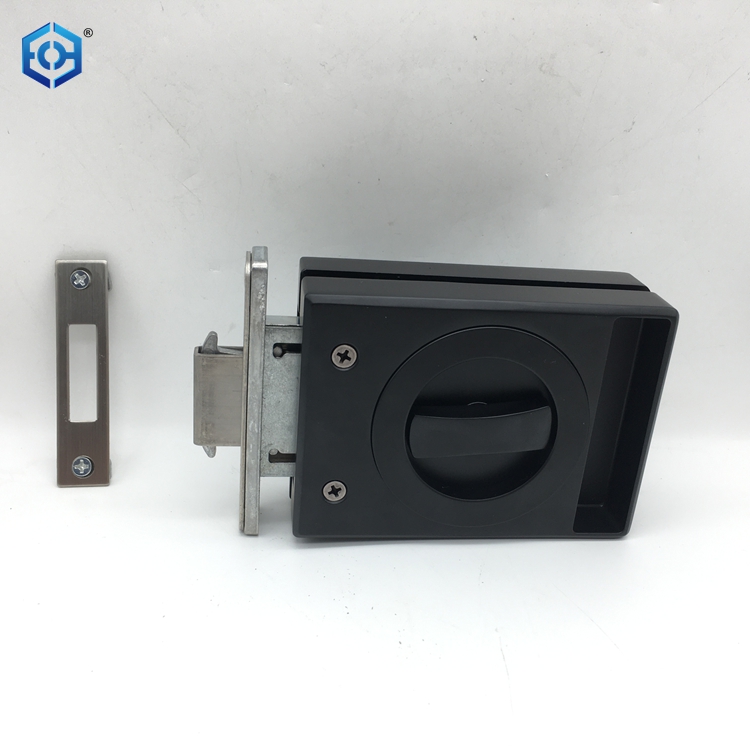 Black Zinc Alloy Sliding Door Lock for Slim Glass Door Frame - Buy ...