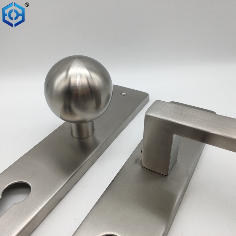 Stainless Steel Door Handles L Shape on Rectangular Shield Plate - Buy ...