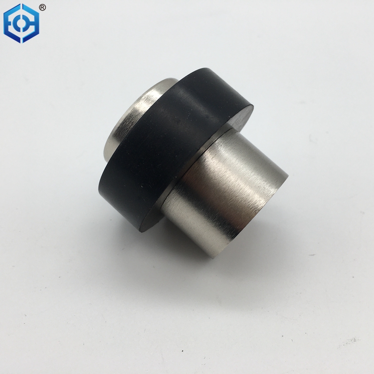 Silver Finish Aluminum Door Stop Flat Top Floor Mounted Door Stopper ...