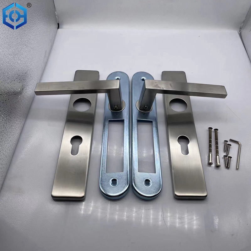 Stainless Steel Bathroom Swing Door Lock Handle Double Sided Long Plate ...