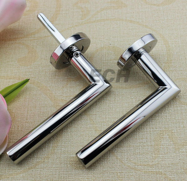 Door Hardware Interior Door Handle Finish White stainless steel tube ...