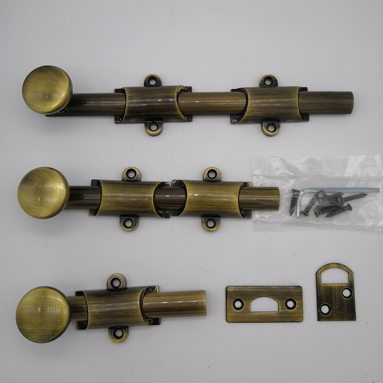 24 traditional style surface door bolt in solid brass finish US10B ...